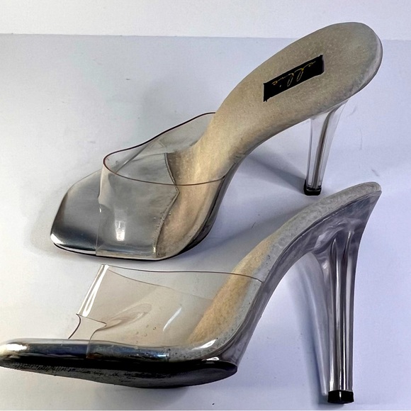 Ellie | Shoes | Ellie Clear Peep Hole Slide With Clear Heel Size 6 ...